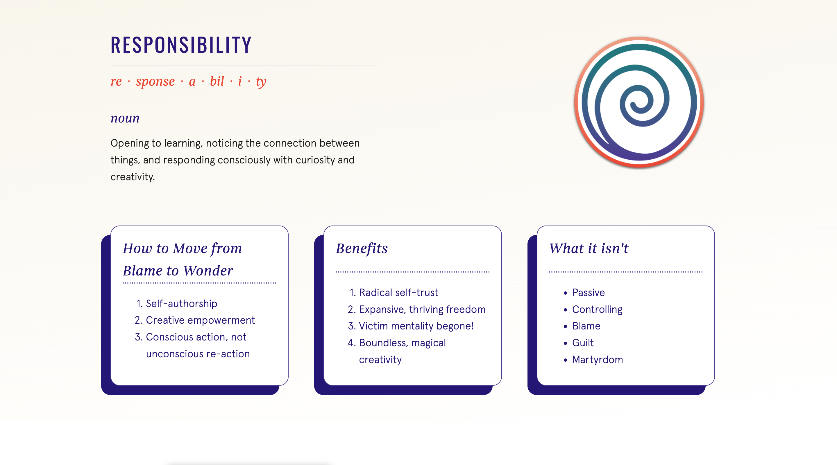 Response-Ability - Foundation for Conscious Living